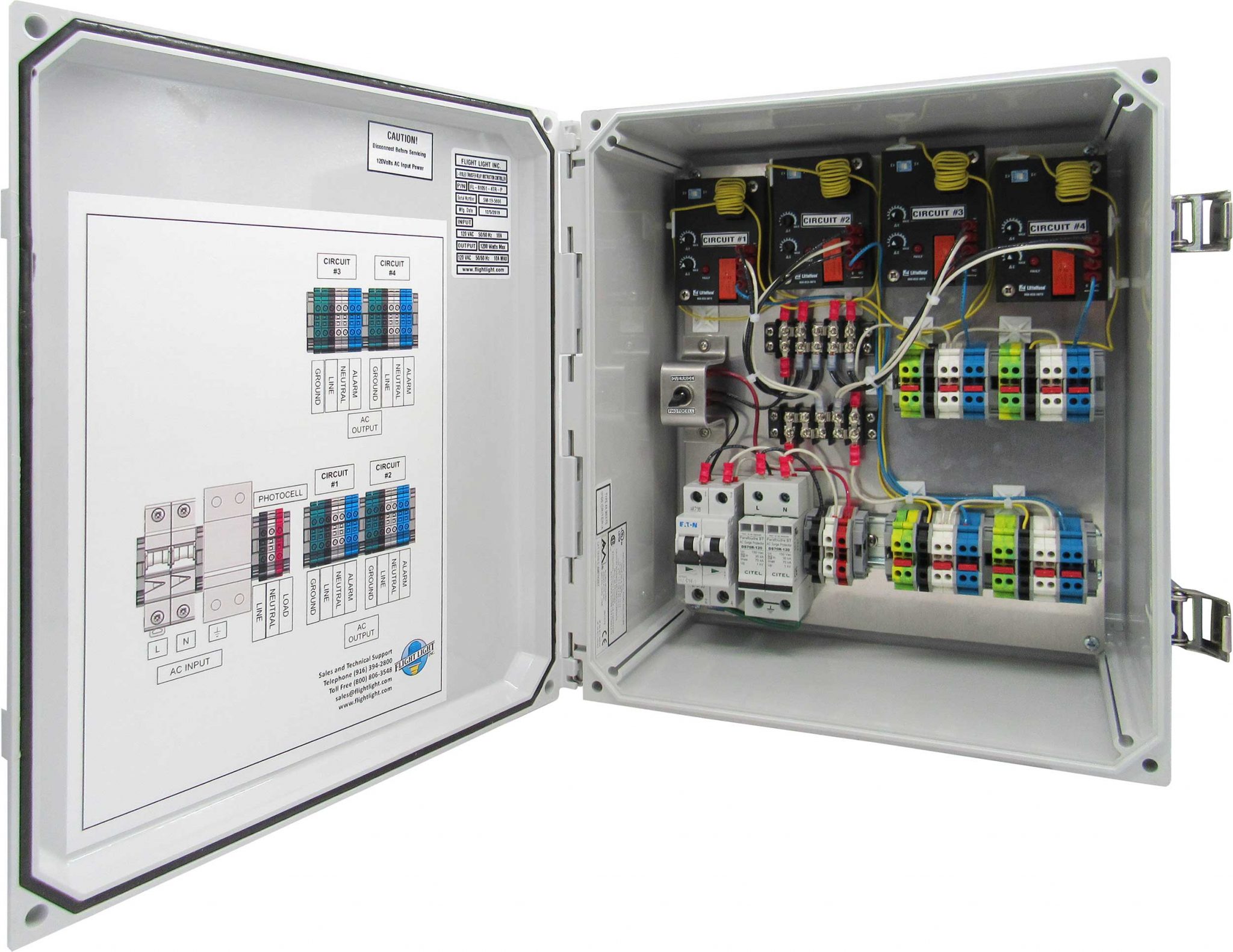 LED Obstruction Lighting Controller with Transfer Relay & Alarm Relay ...