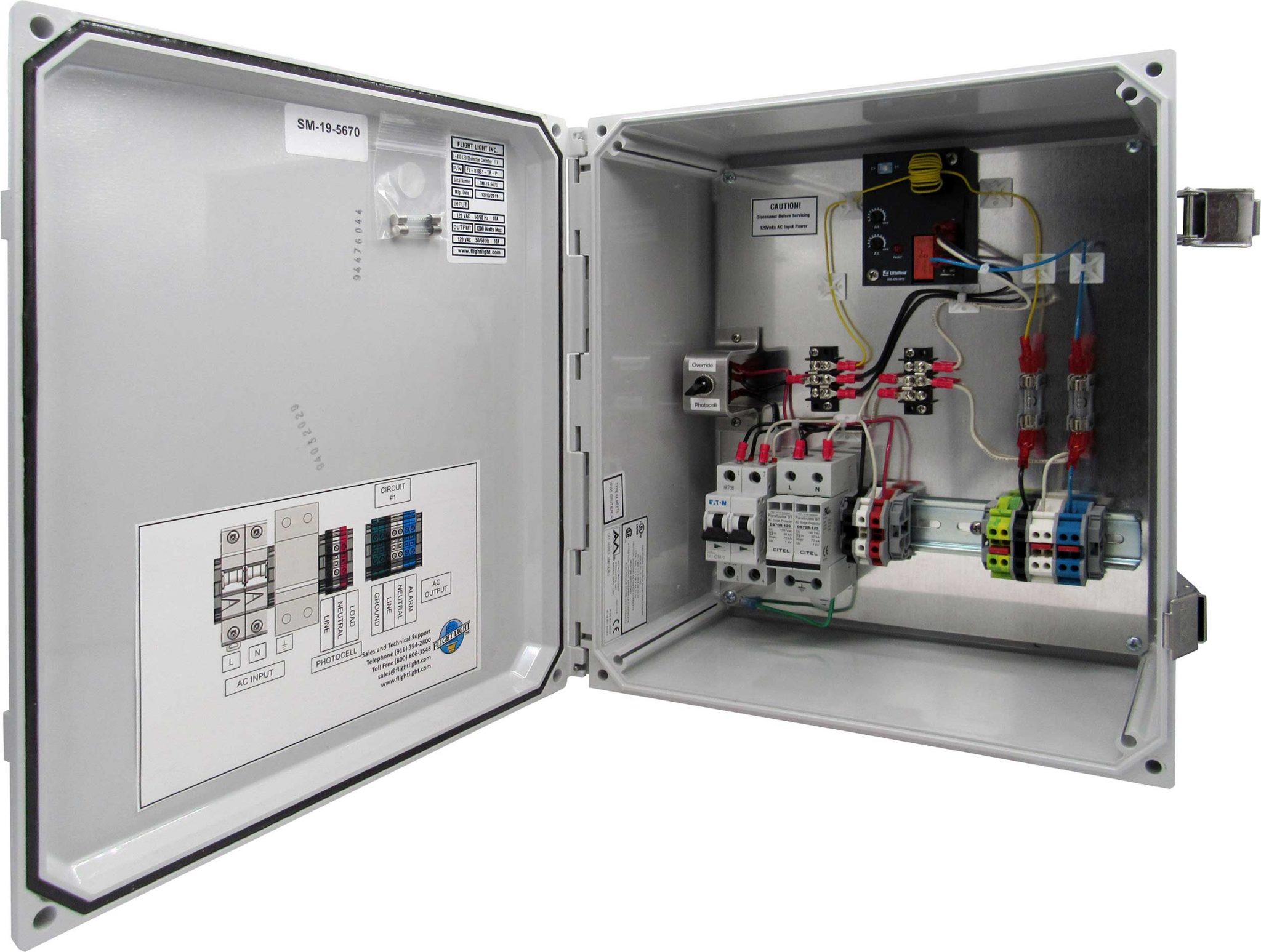 LED Obstruction Lighting Controller with Transfer Relay & Alarm Relay ...